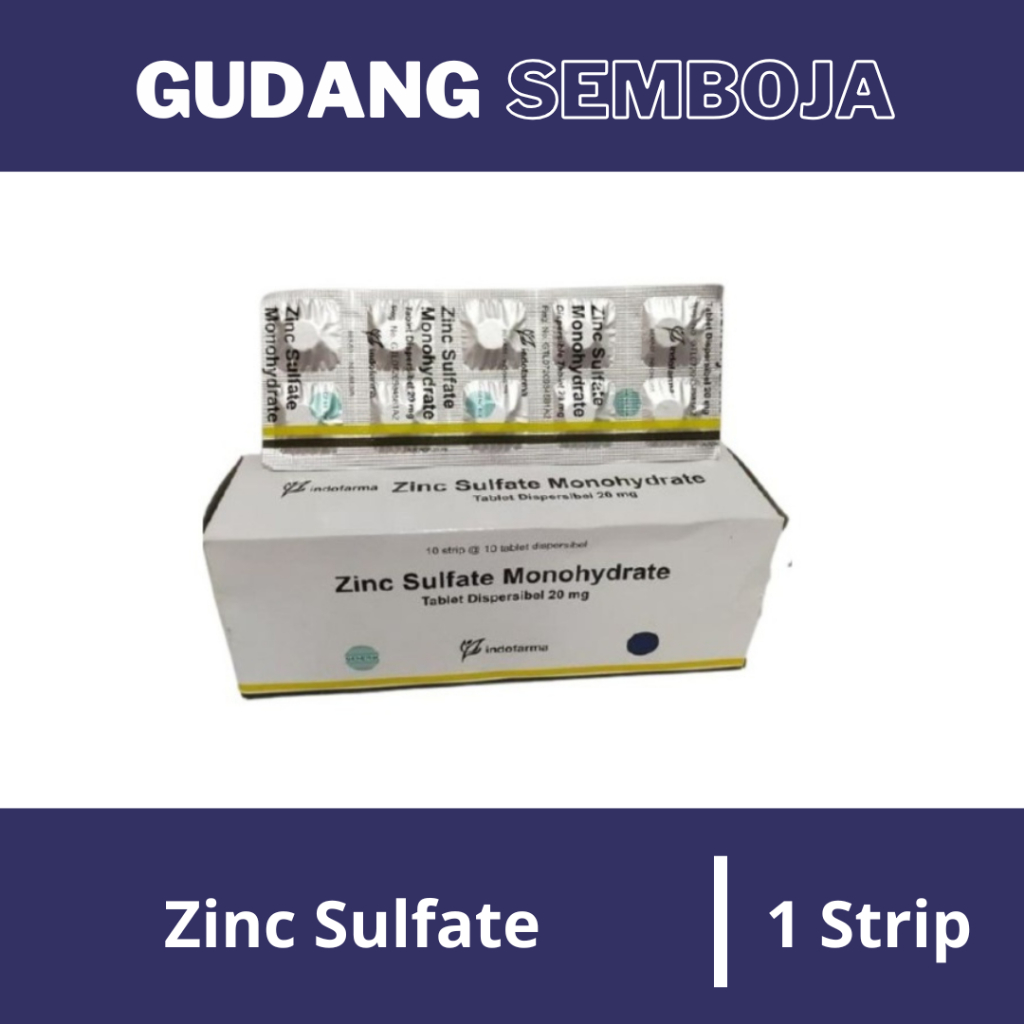 Jual Zinc Sulfate Strip Isi 10 Tablet / Pelengkap Obat Diare Penambah ...