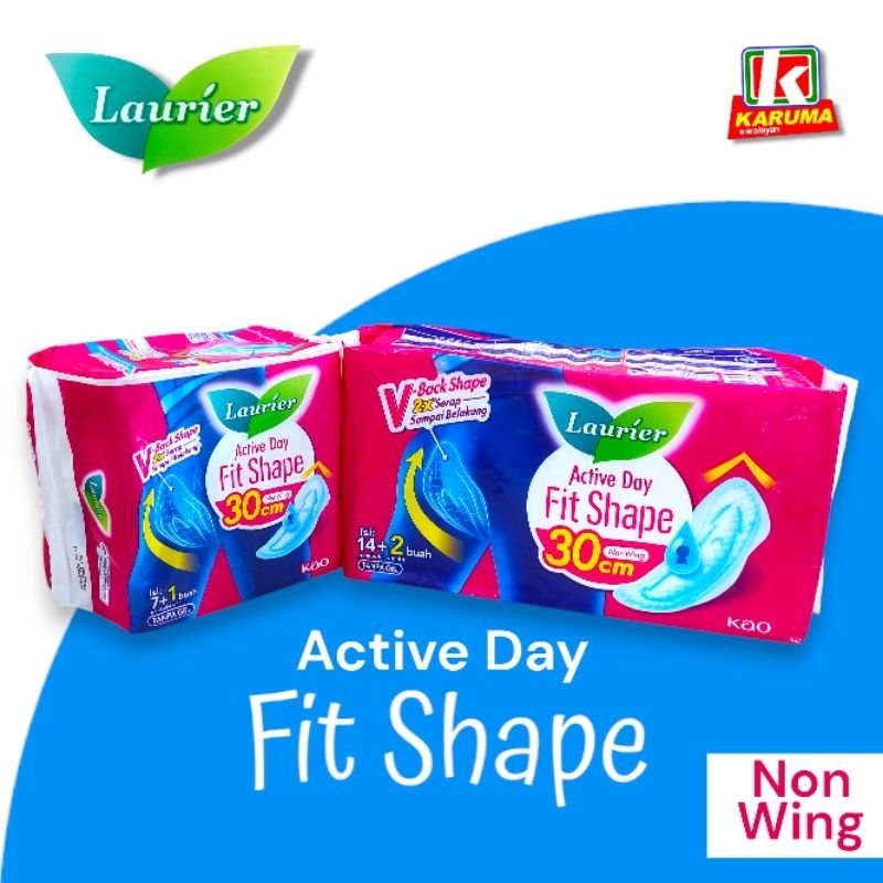 Jual Laurier Active Day Fit Shape 30cm Non Wing V-Back Shape (Tanpa Gel ...