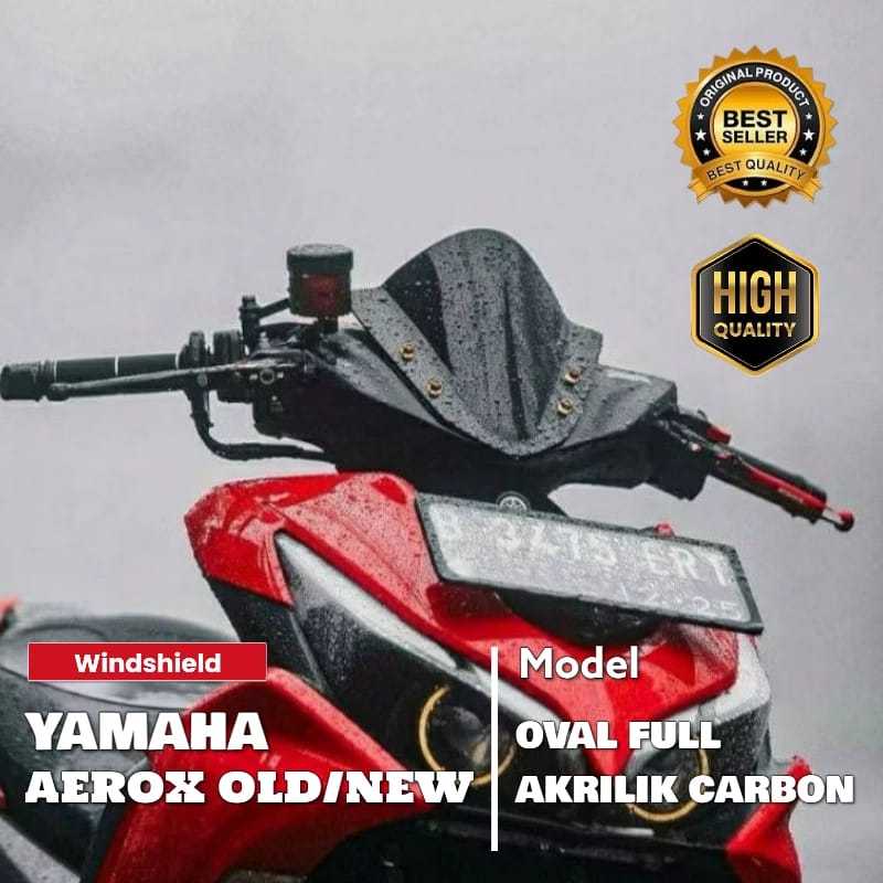 Jual VISOR YAMAHA AEROX OLD AEROX NEW MODEL OVAL FULL CARBON BAHAN ...