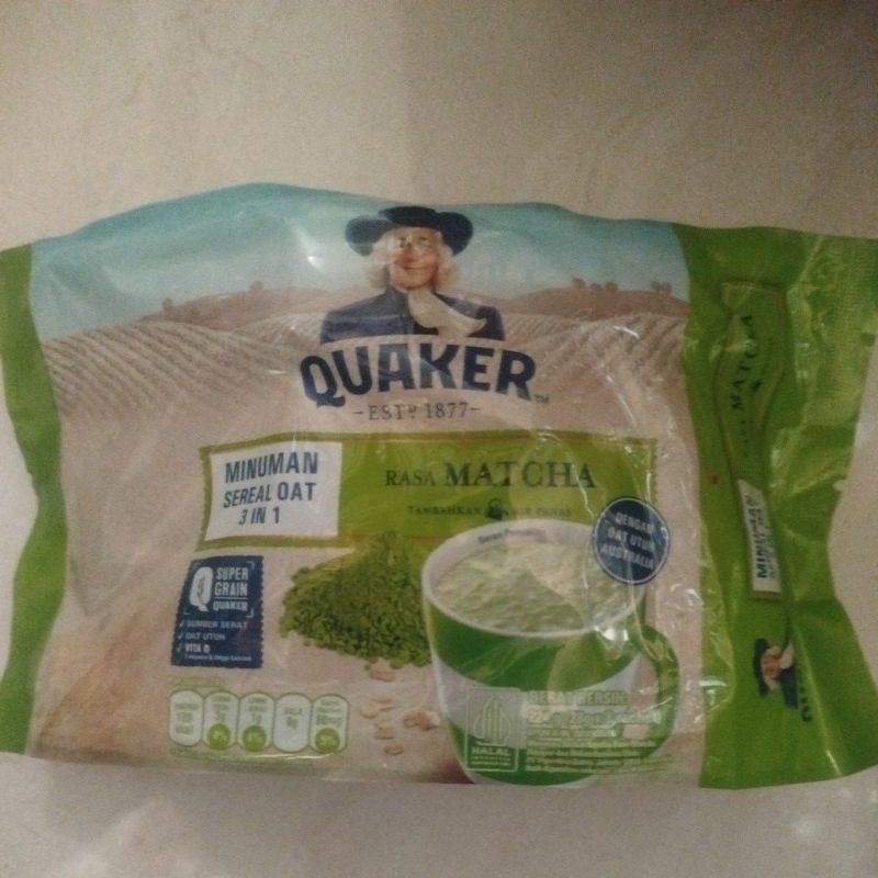 Jual Quaker minuman sereal oat 3 in 1 matcha 224g (28g x 8sachet ...