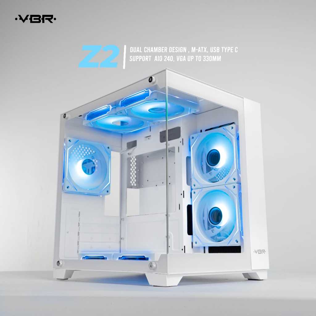Jual VBR Z2 Dual Chamber Tempered Glass M-ATX Gaming Case | Shopee ...