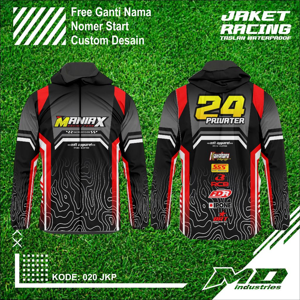 Jual JA3 Jaket Racing Parasut Custom Baju Jaket Racing Edit Nama & Nomor Bisa Reques Desain #020 ...
