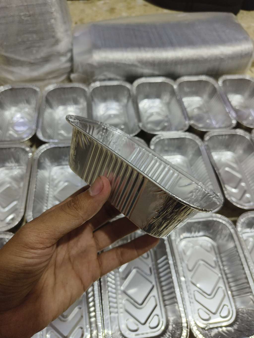 Jual Alumunium Foil Tray OX 250 isi 25pcs dimsum Mentai macaroni | Shopee Indonesia