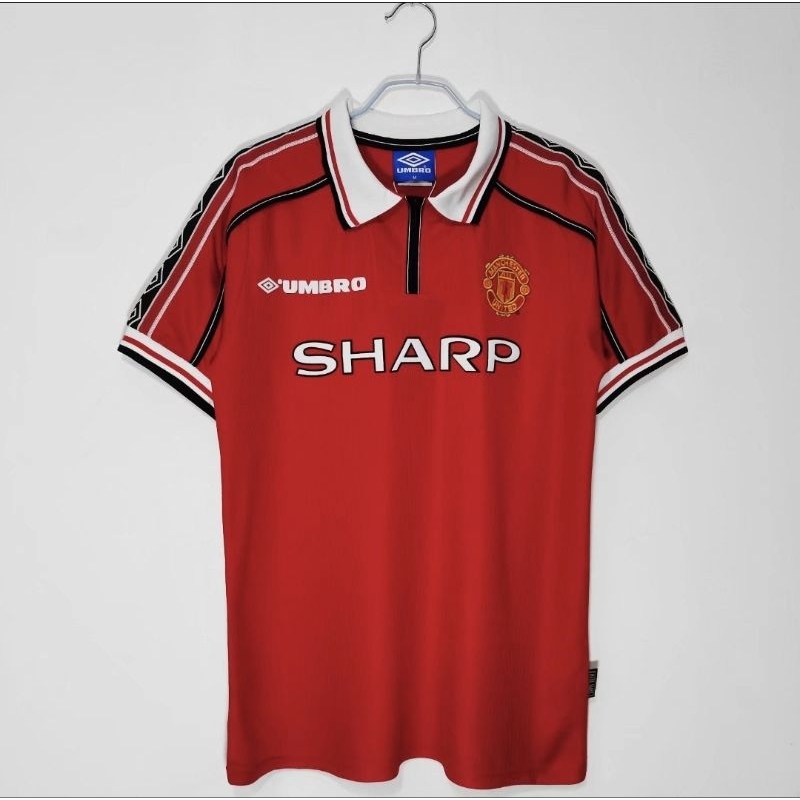 Jual JERSEY BOLA RETRO MU SHARP TREBLE WINNER RED/BLACK PENDEK dan ...