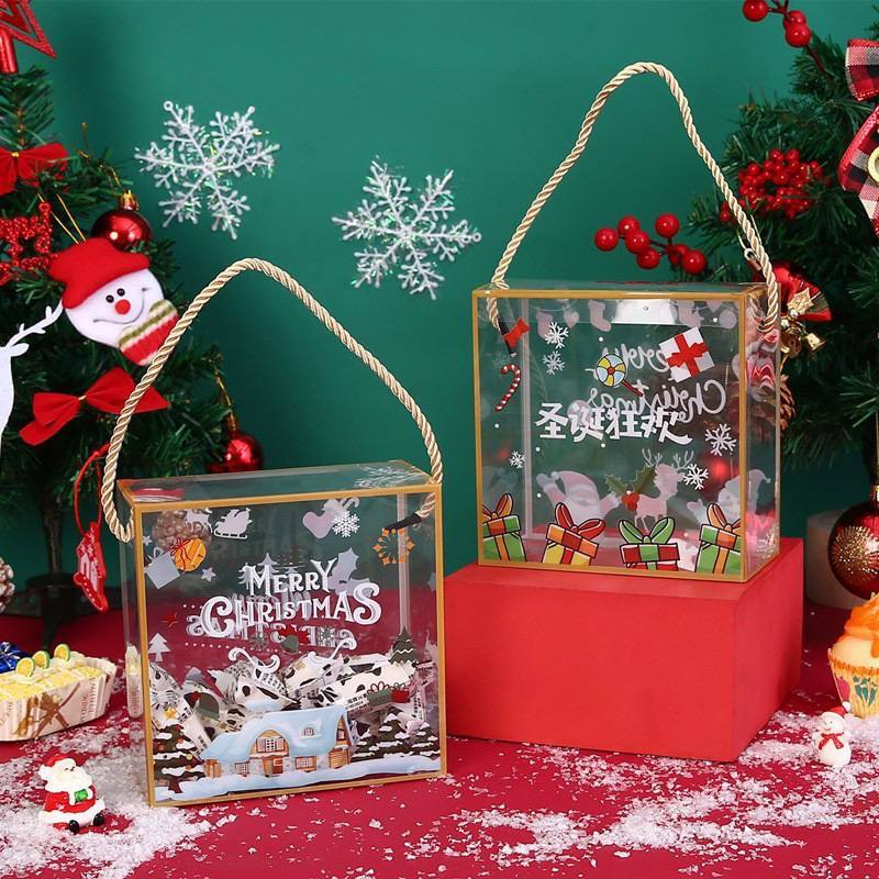 Jual KOTAK MIKA HAMPERS NATAL/KOTAK TENTENG GIFT NATAL/KOTAK TRANSPARAN ...
