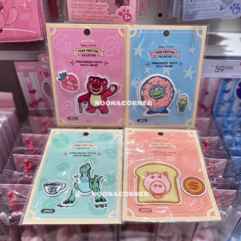 Jual Miniso x Disney ‼️ Embroidered Patch Disney Pixar Food Collections ...