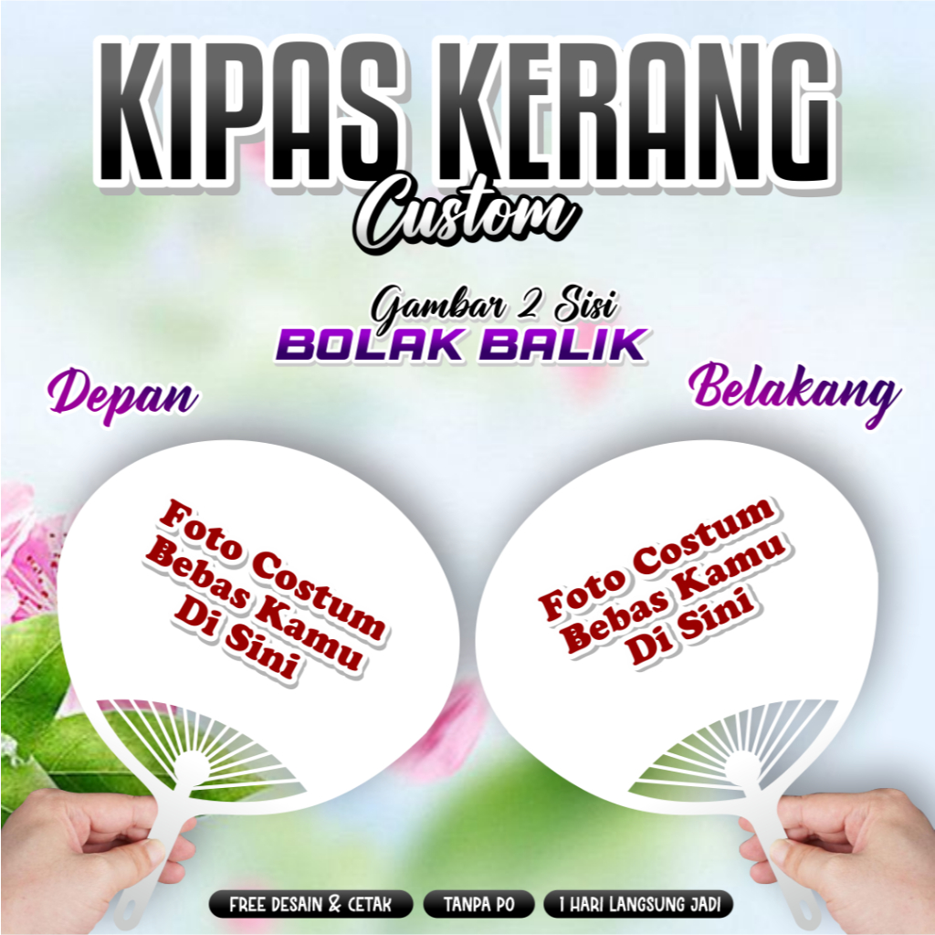 Jual KIPAS KERANG CUSTOM 2 SISI TANPA MINIMAL ORDER - Souvenir Kipas ...
