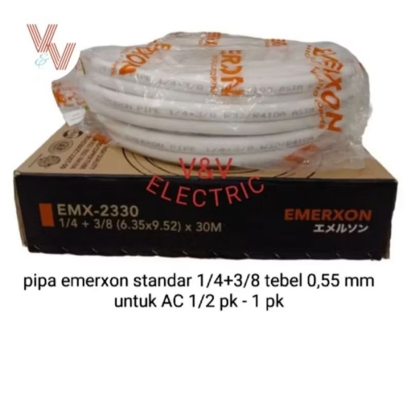 Jual Pipa AC emerxon standard tebel 0,55 mm ukuran 1/4 + 3/8 (free ...