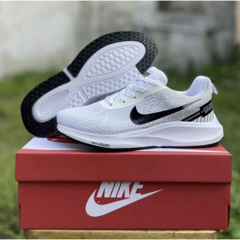 Jual Sepatu Runing Pria Putih Hitam Import Vietnam Sepatu Lari Running ...