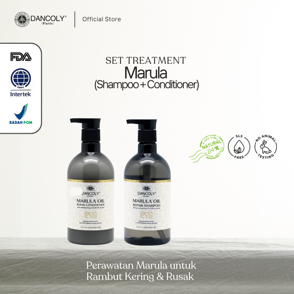 Jual Dancoly Marula Repair Oil Shampoo 400ml + Conditioner 400 ml ( for ...