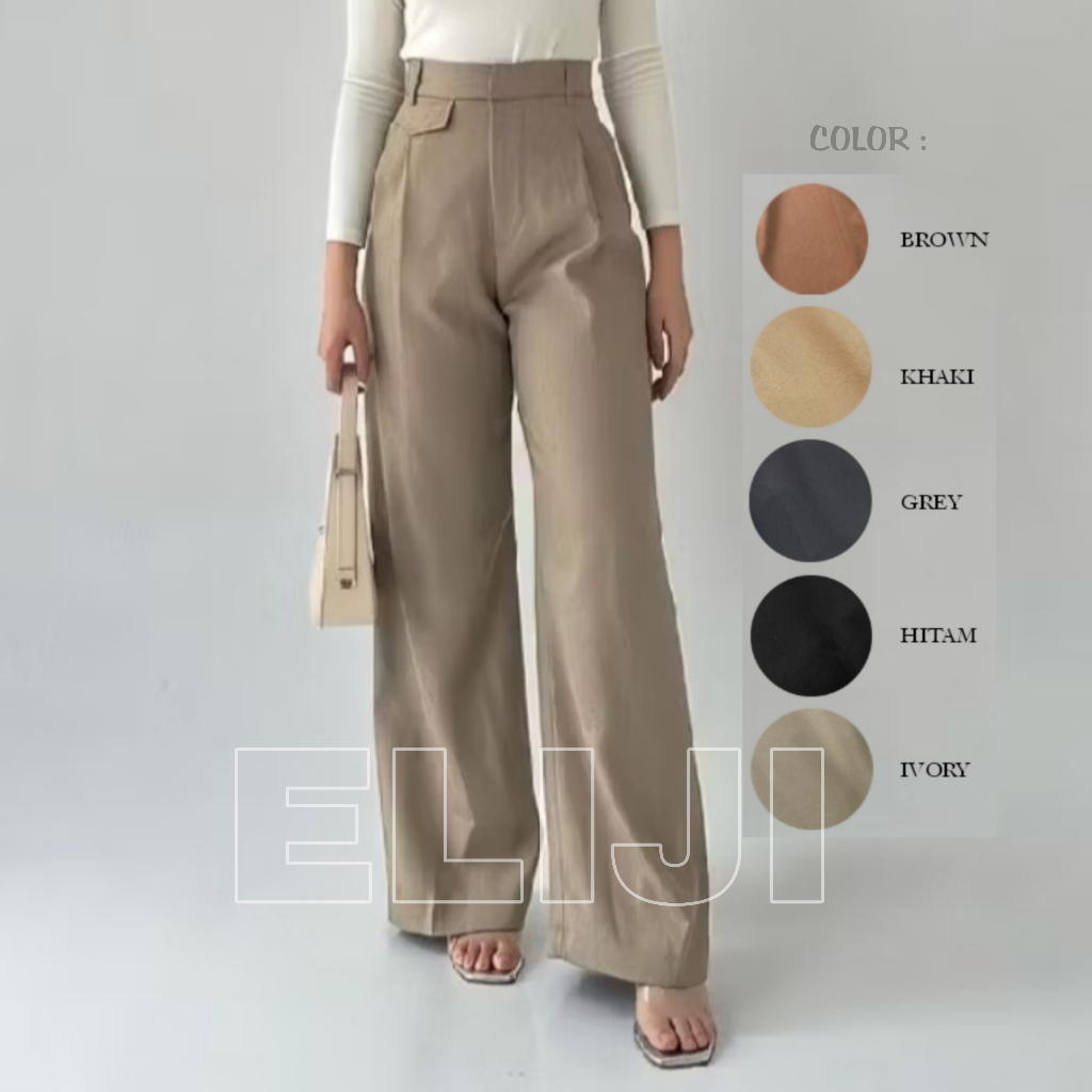 Jual ORO PANTS | Loose Pants Trouser Wanita | Celana Kulot Highwaist ...