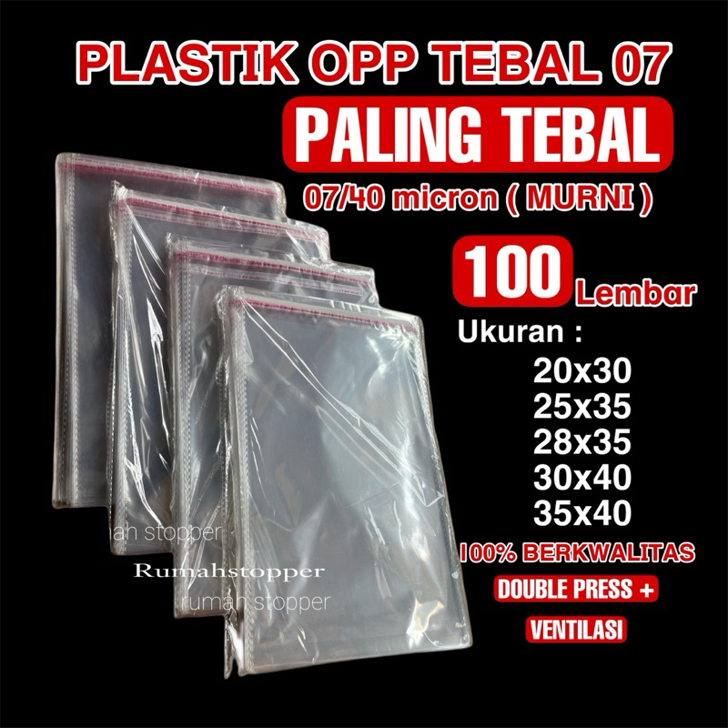 Jual PLASTIK OPP TEBAL 07 (40 MICRON ) / PLASTIK OPP DOUBLE PRESS ...