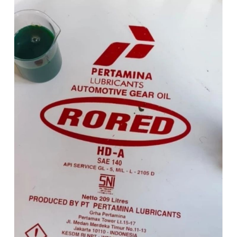 Jual 1,5 Liter Oli Gardan / Transmisi Rored Hd A sae 90 Repacked Drum ...