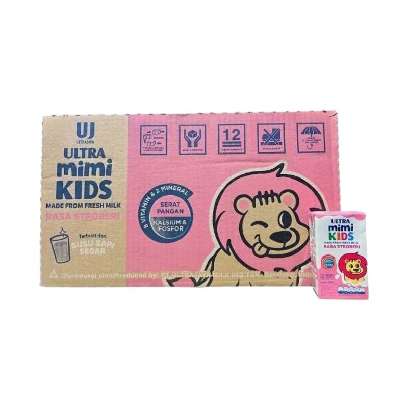 Jual Ultra Mimi Kids Terbuat dari Susu Sapi Segar Rasa Stroberi 125 ml ...