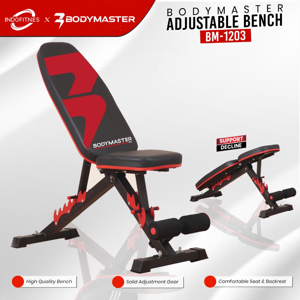 Jual BODYMASTER Adjustable Bench BM-1203HE - Kursi Gym Fitness Bench ...