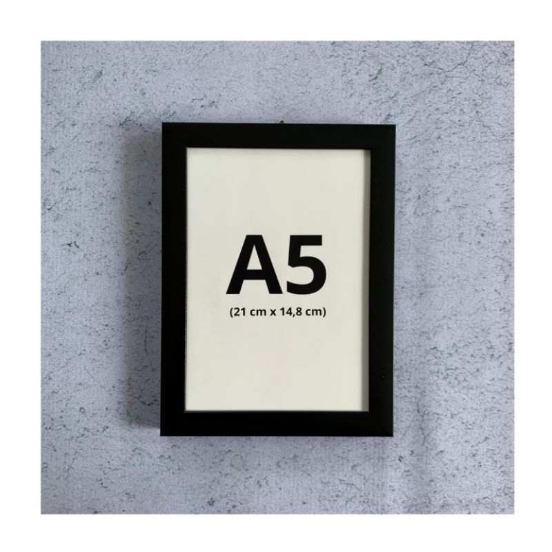 Jual frame hitam kosongan pigura bingkai ukuran A5 | Shopee Indonesia