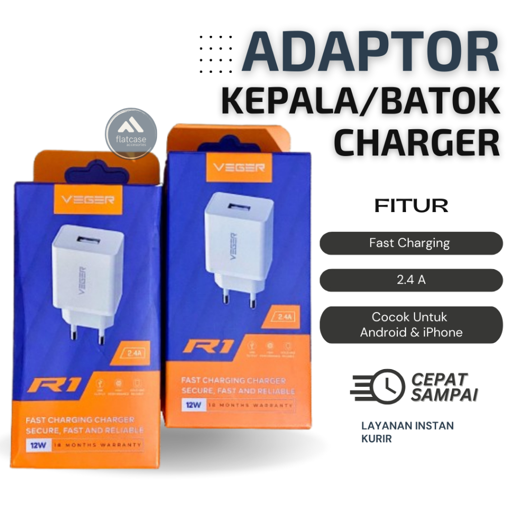 Jual Adaptor / Batok Charger / Kepala Charger Veger Original Fast ...