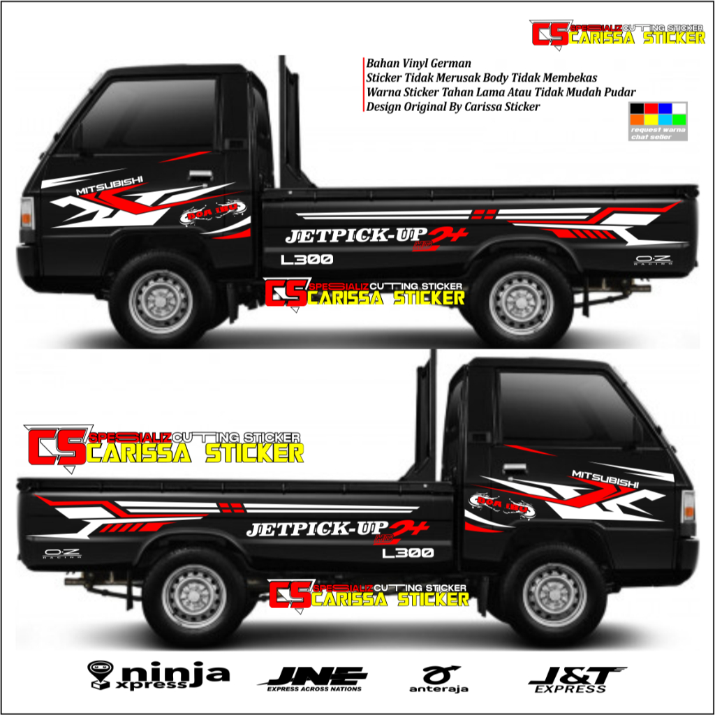 Jual Sticker stiker cutting mobil pick up l300 sport stiker list strip ...