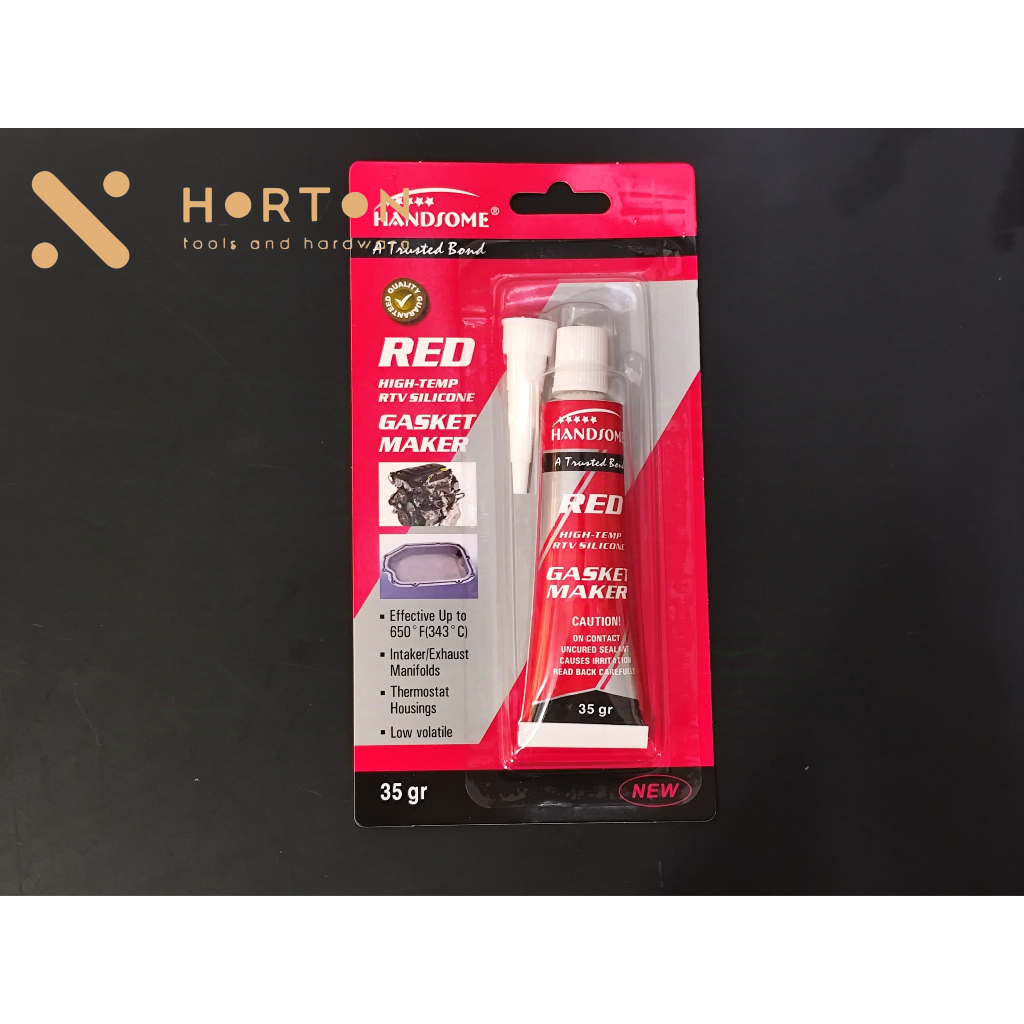 Jual LEM HANDSOME GASKET MAKER - LEM HANDSOME RED SILICONE | Shopee ...