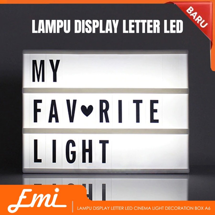 Jual Lampu Display Letter LED Cinema Light Decoration Box A6 Full ...