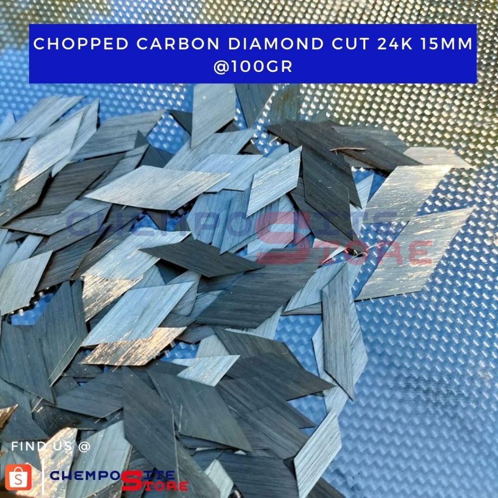 Jual chopped carbon fiber forged / serat carbon forged chopped diamond ...