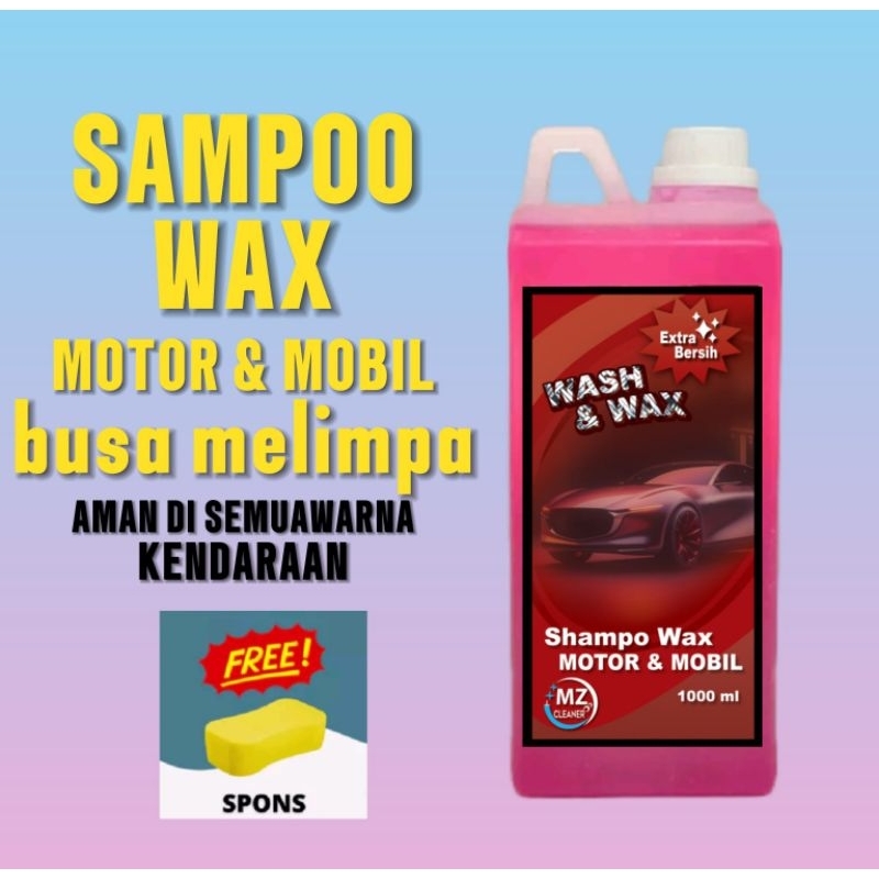 Jual sampo wax sabun sampo mobil motor 1 liter warna PING busah ...