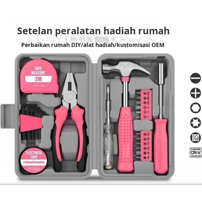 Jual Tool Kit Perkakas Alat Repairing Multi Set 24 Pcs / Palu Meteran ...