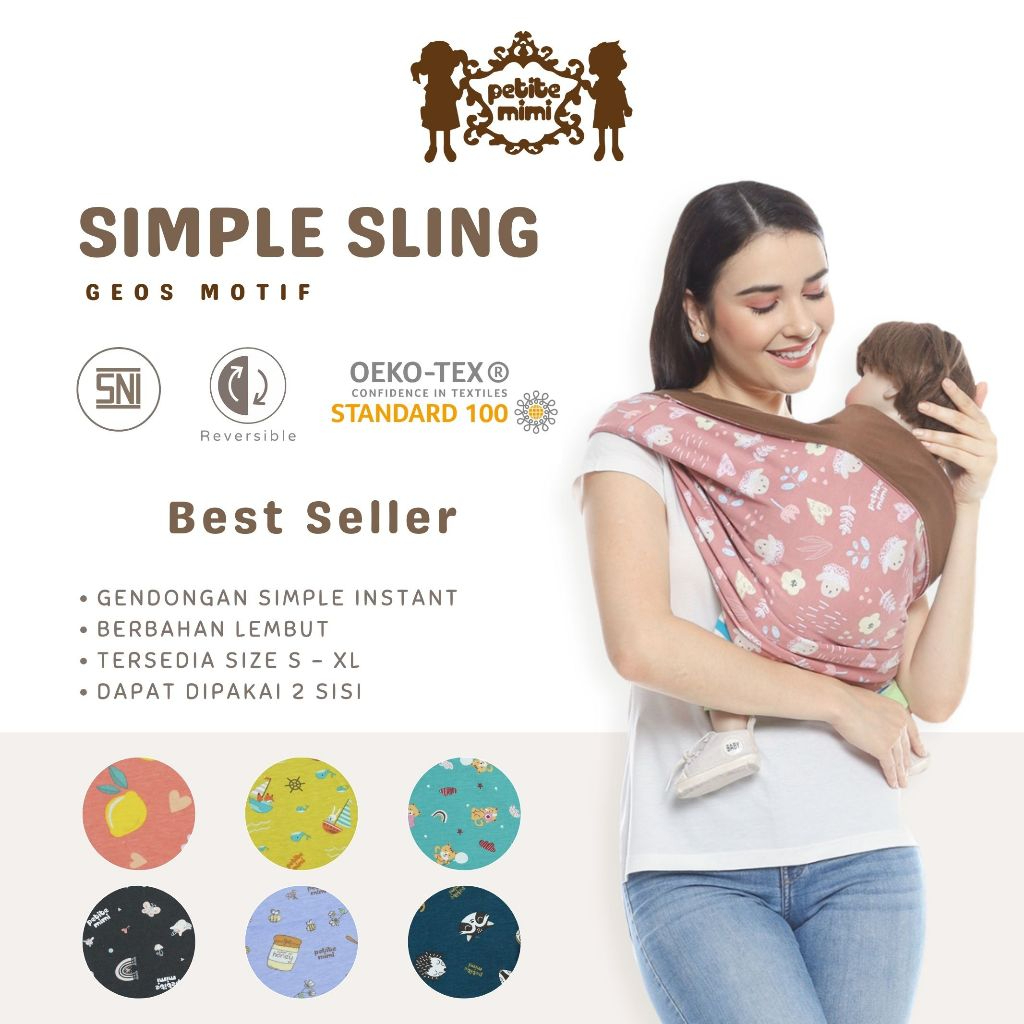 Jual Petite Mimi - Gendongan Kaos (Geos) Simple Sling Petite Mimi ...