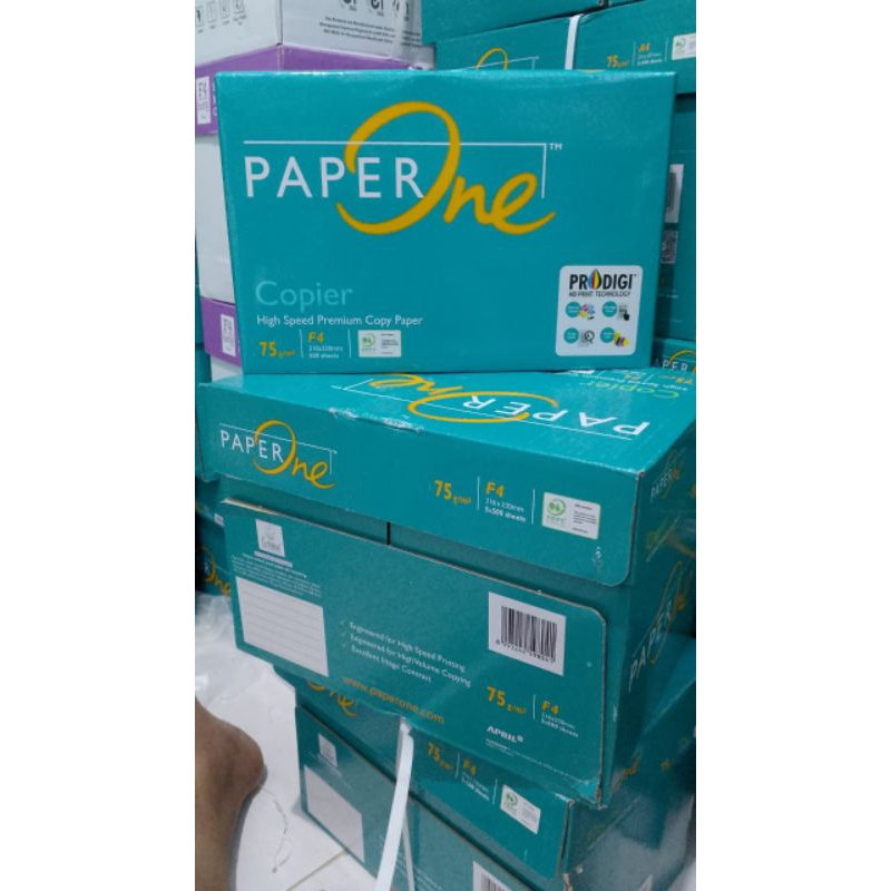 Jual Kertas HVS paper one F4 75 gram 1 rim(500sheet) | Shopee Indonesia