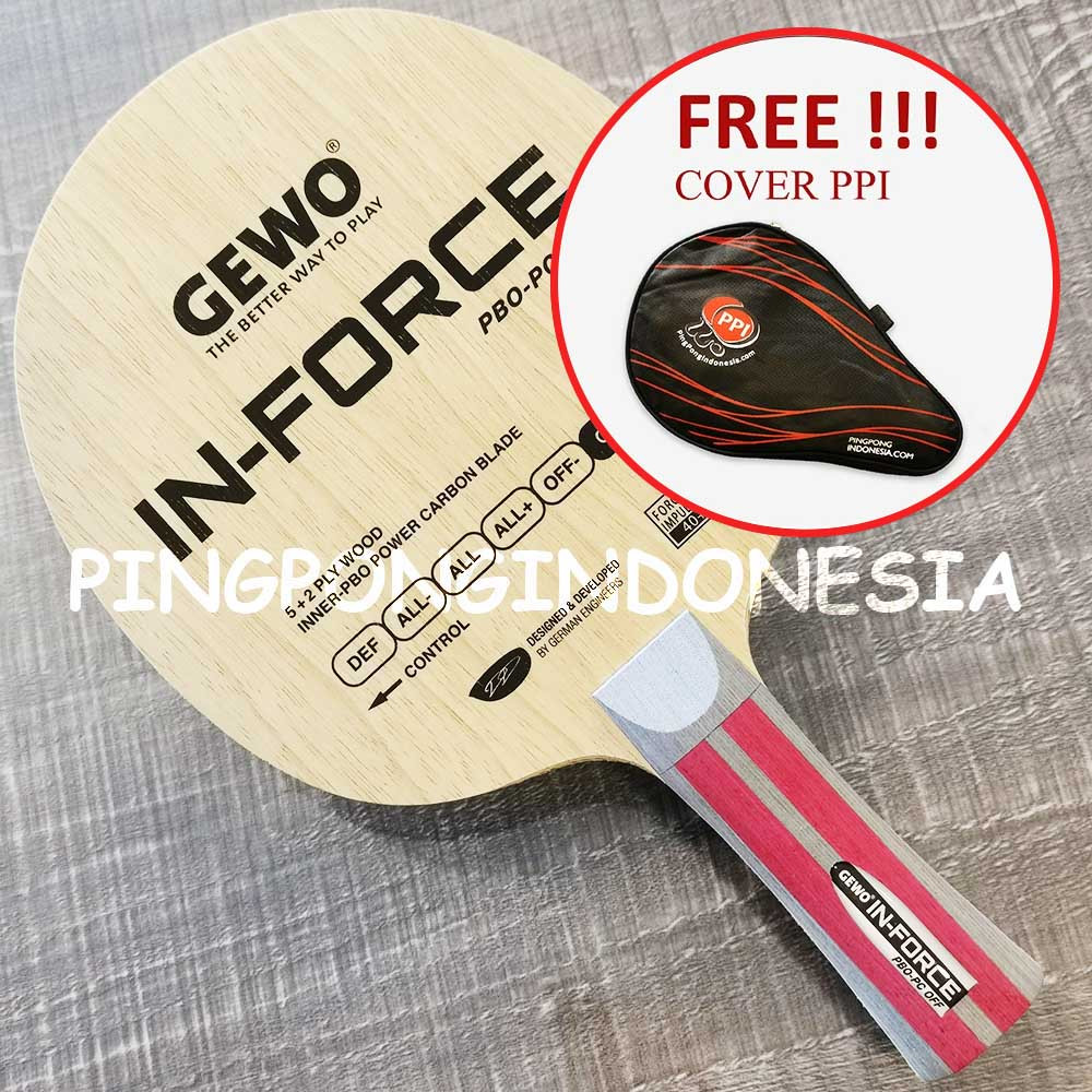 Jual Gewo In-Force PBO-PC OFF - Kayu Pingpong Blade Tenis Meja Bet Bat Offensive | Shopee Indonesia