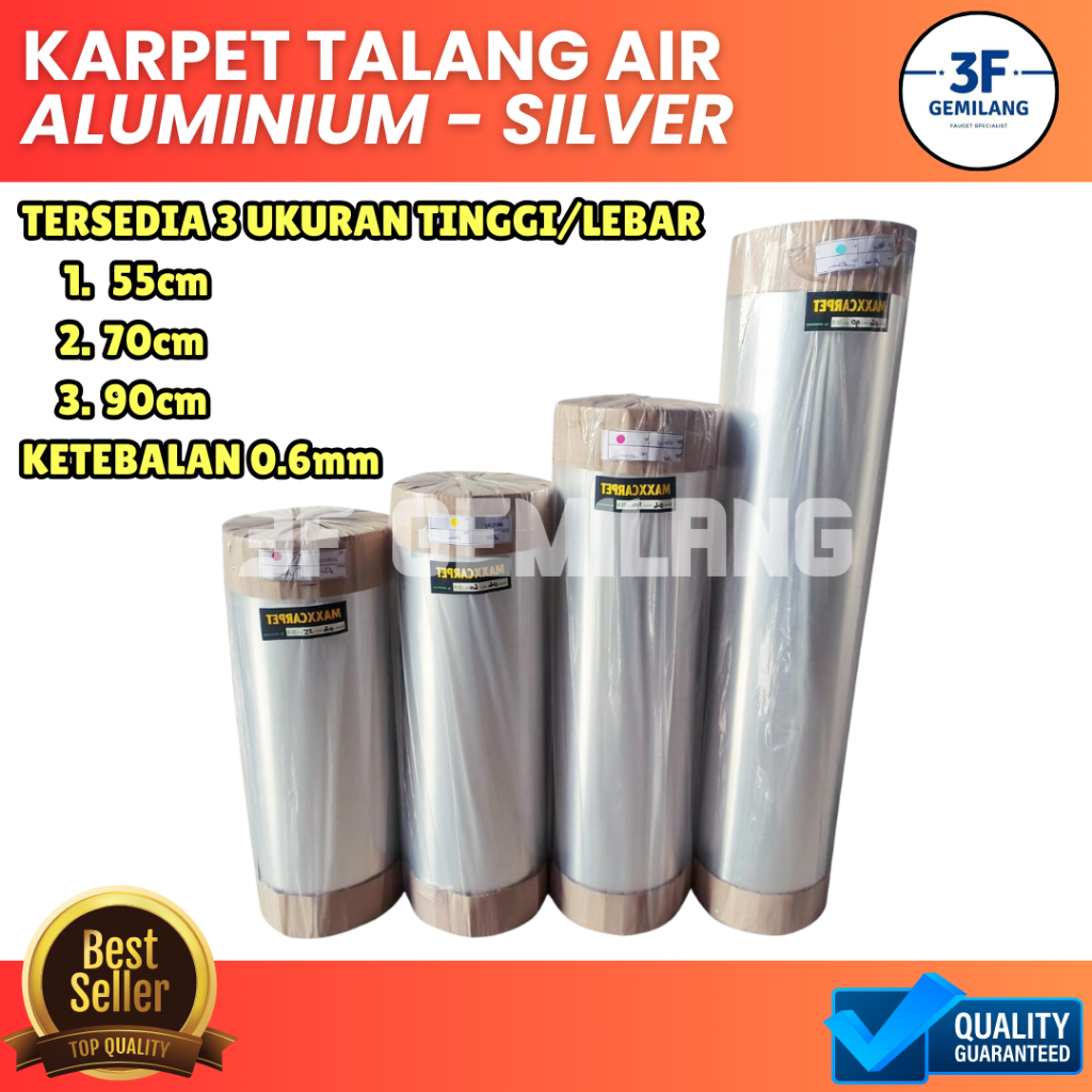 Jual 3F GMG - Karpet Talang Air ALUMINIUM SILVER PREMIUM Anti Air Anti ...