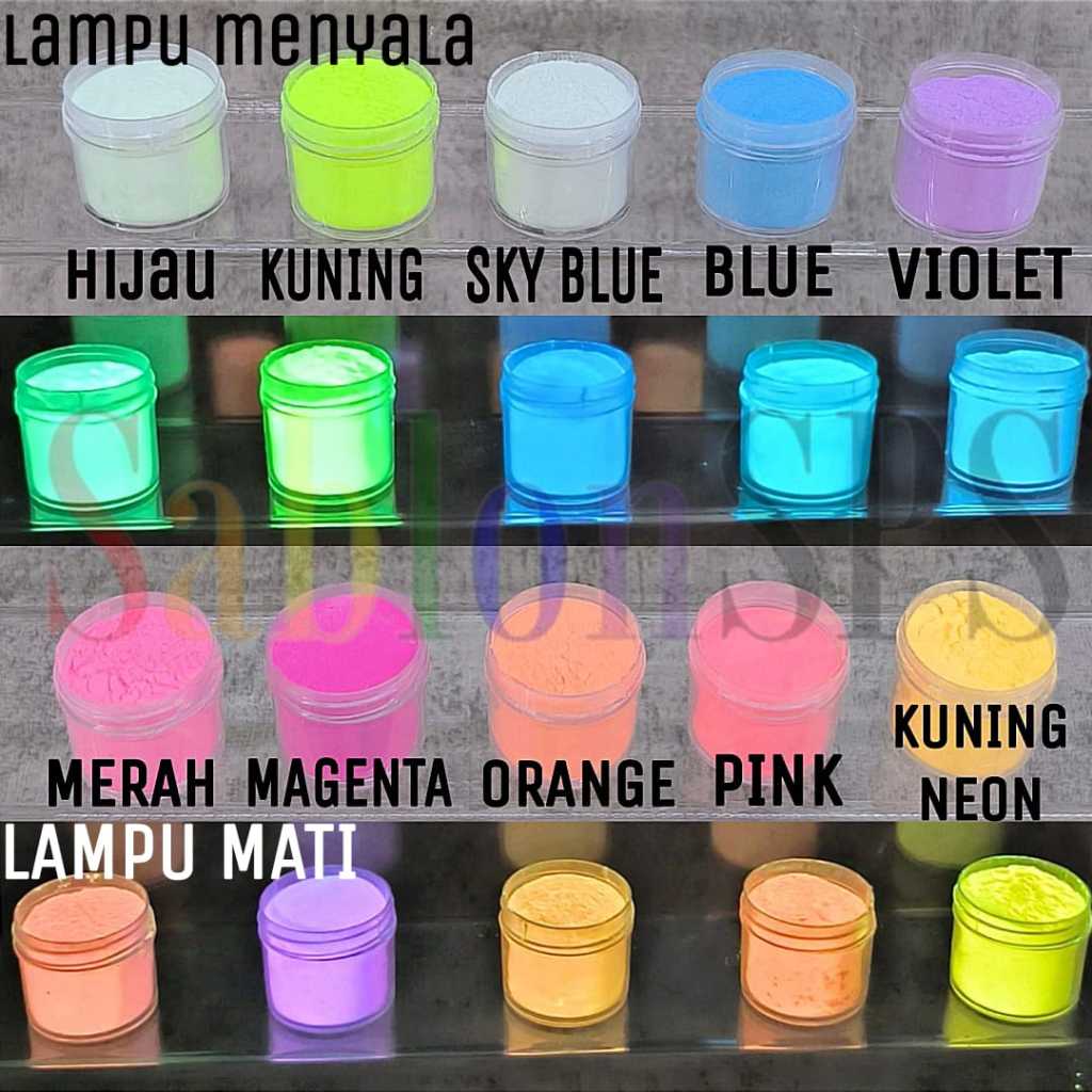 Jual GLOW IN THE DARK FOSFOR SLIME NAIL ART CAT TEMBOK 15GR | Shopee ...