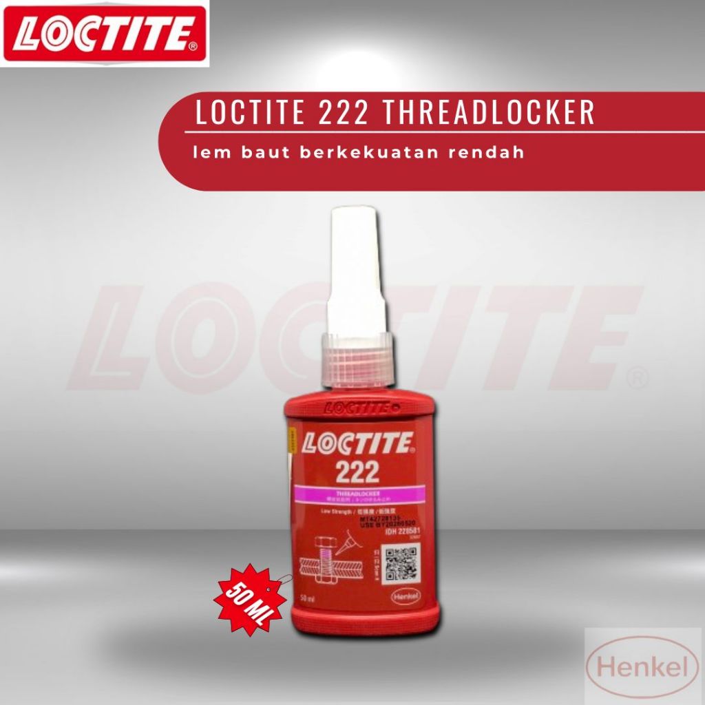Jual LOCTITE 222 - 50ML Threadlocker LOW STRENGTH / LEM BAUT ...
