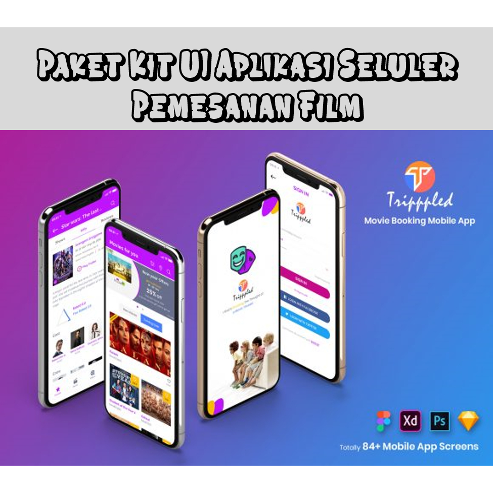 Jual Paket Kit UI Aplikasi Seluler Pemesanan Film | Shopee Indonesia