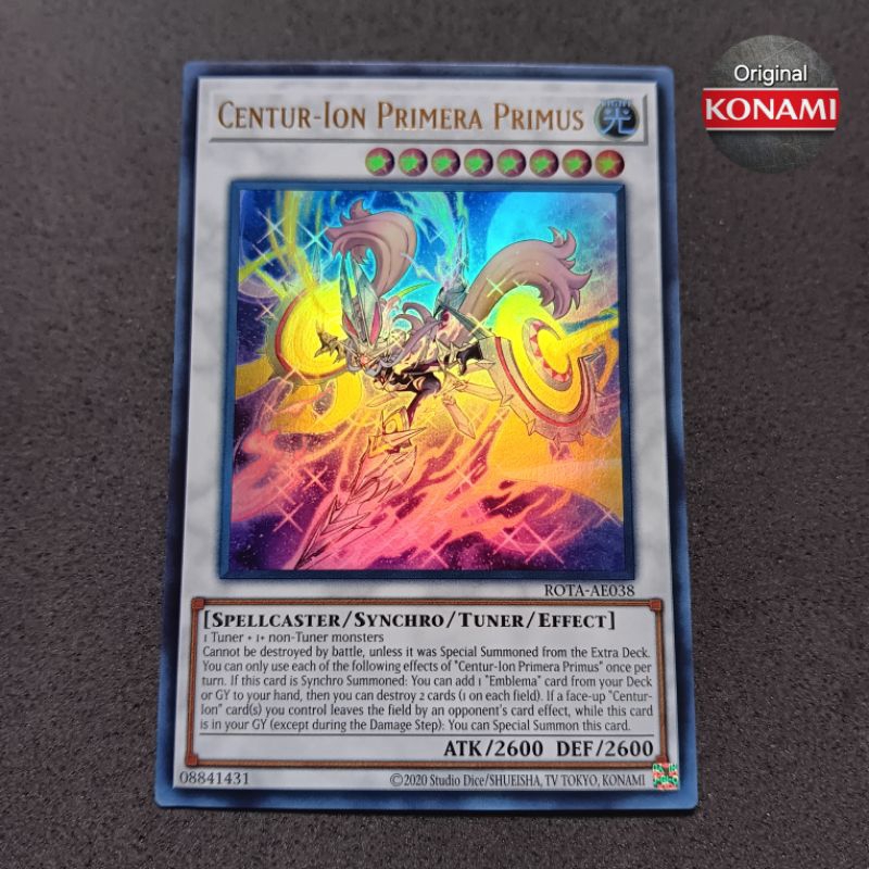 Jual Yugioh Card AE Centur-Ion Primera Primus Ultra Rare Tuner | Shopee ...