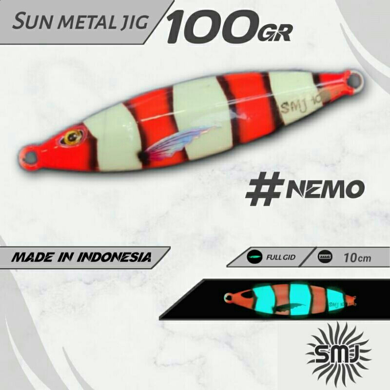 Jual SMJ UMPAN PANCING METAL JIG 100 GRAM BERCAHAYA FULL GID GLOW IN THE DARK UMPAN CASTING ...