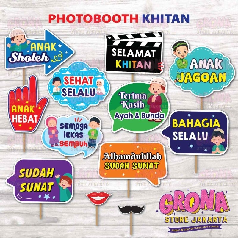Jual ACC Photobooth Khitan / Aksesoris Foto Sunat / Photo Props Khitan ...