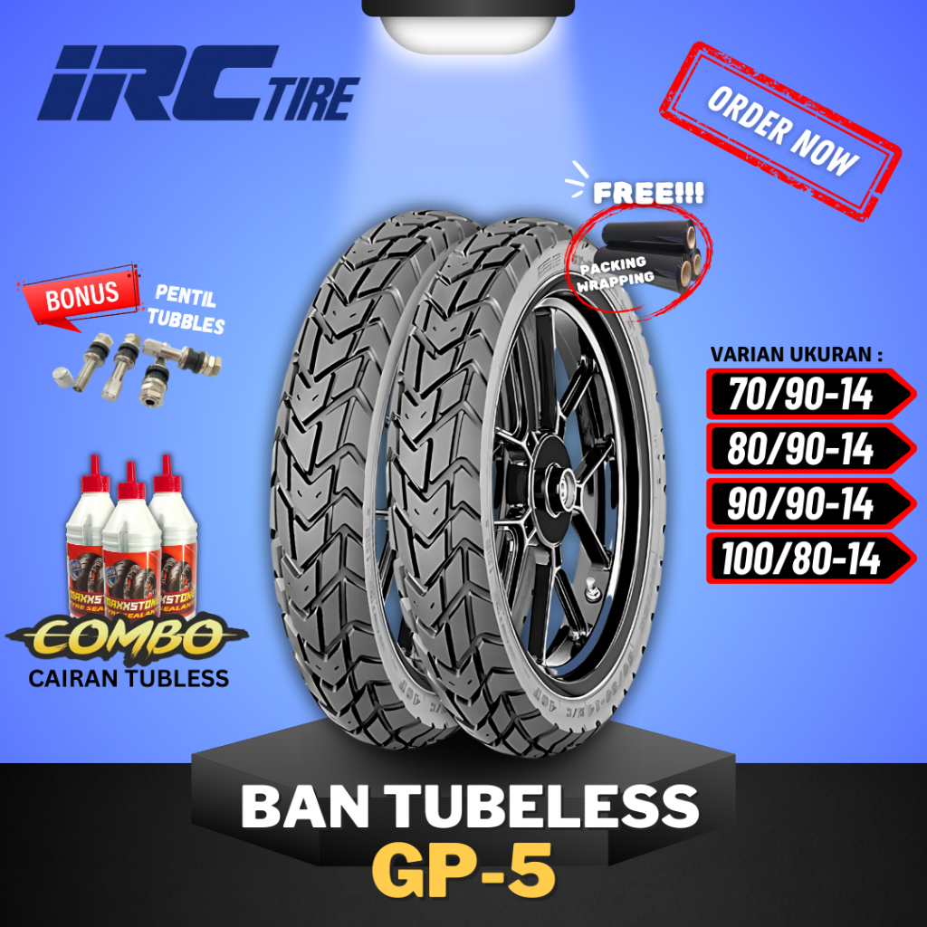 Jual Ready Cod Ban Irc Gp5 Tubeless Ring 14 70 90 14 80 90 14