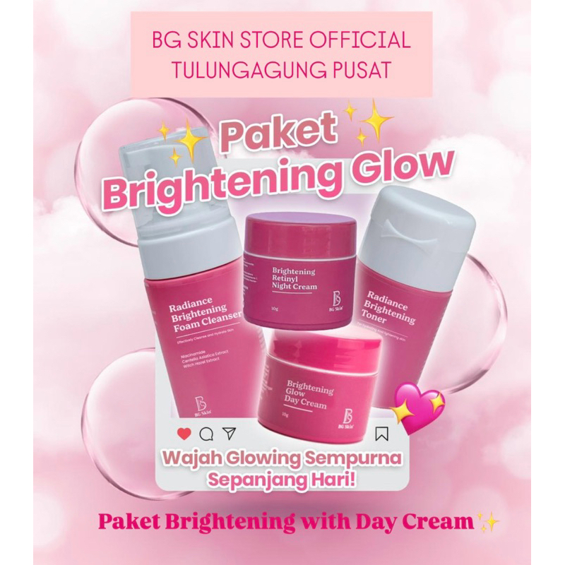 Jual BG Skin [ORIGINAL100%] Paket Brightening Glow Day Cream | BG Skin ...