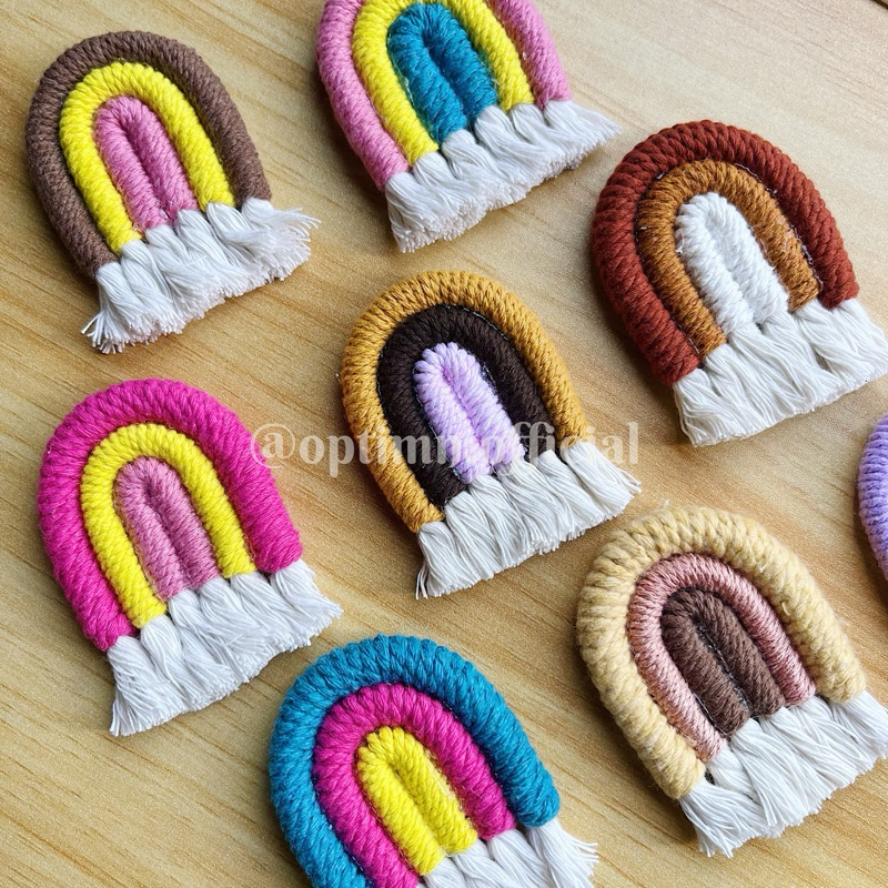 Jual [PART 1-B] GANTUNGAN KUNCI MACRAME RAINBOW gift hadiah lucu ...