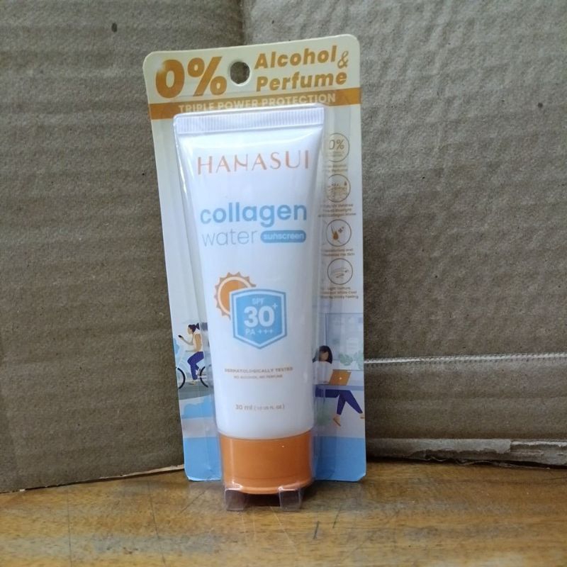 Jual Hanasui collagen water sunscreen spf30 (30ml) | Shopee Indonesia