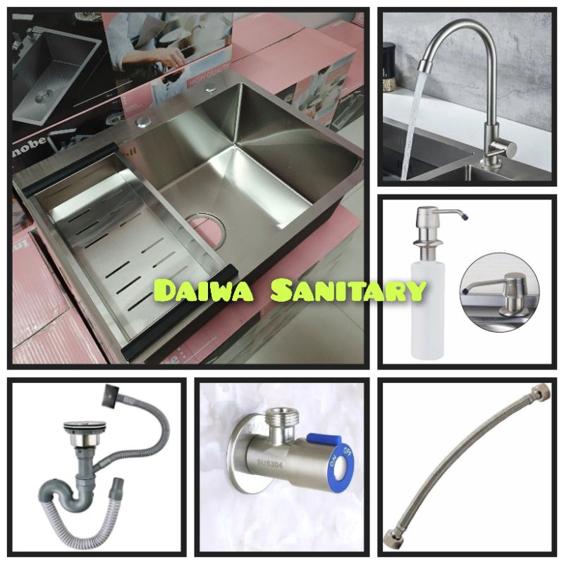 Jual Peket lengkap bak cuci piring stainless INOBE 6045 kran pipa ...