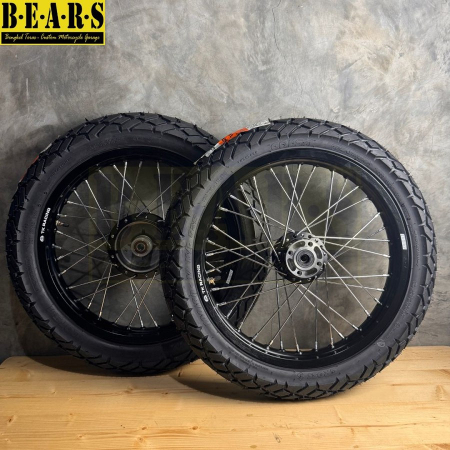 Jual Paket Roda Upgrade Kawasaki W175 Tromol + Velg TK + Ban | Shopee ...