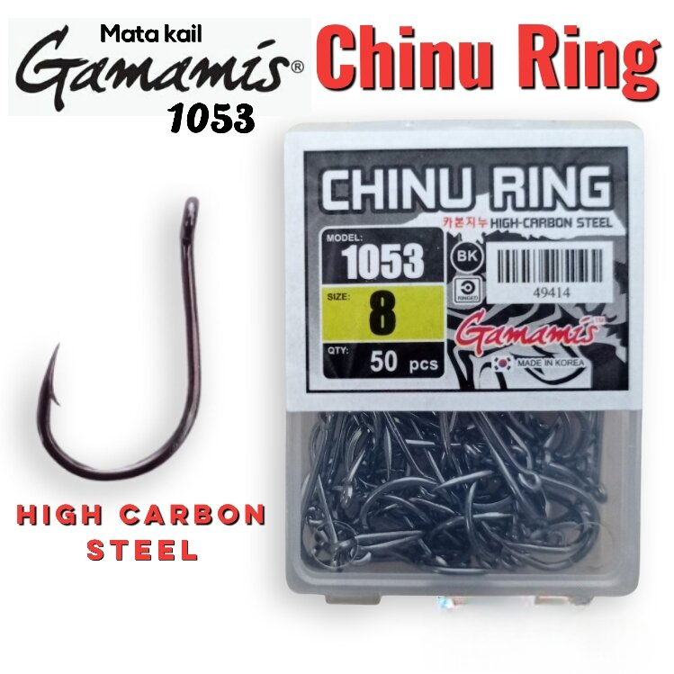 Jual Kail Hook Chinu Ring Gamamis 1053 Kail Pancing Kotakan Size 1 2 3 4 5 6 7 8 9 10 11 12 HI ...