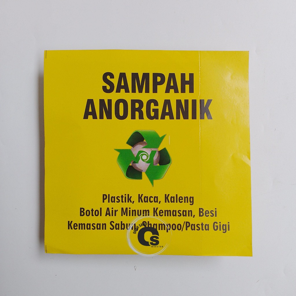 Jual Stiker Sampah Anorganik - Stiker Limbah - Label Sampah | Shopee ...