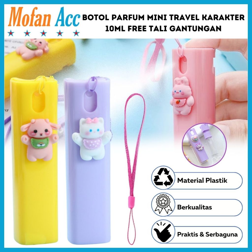 Jual Botol Parfum Mini Travel 10ml Karakter Lucu / Spray Bottle Plastik ...
