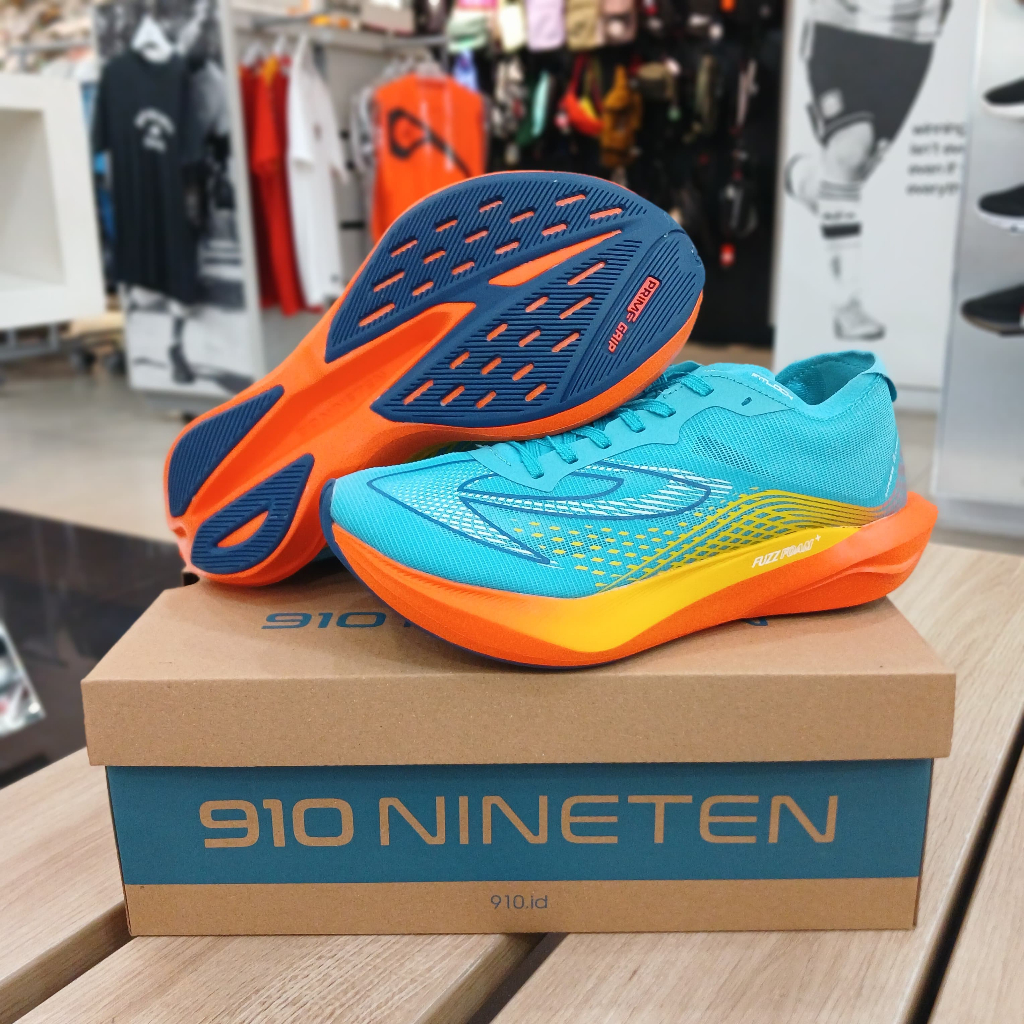 Jual Sepatu Lari - 910 NINETEN Haze Strike Pro - Biru Cyan Jingga ...