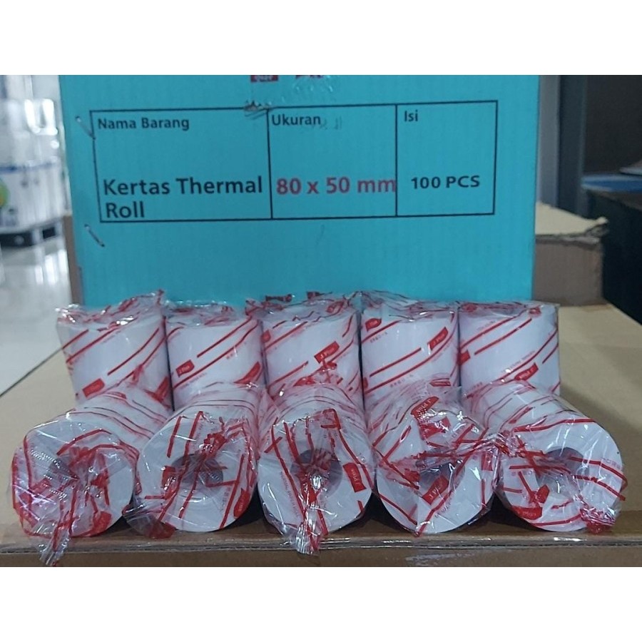 Jual J-PLUS Kertas Thermal 80x50 MM Printer thermal roll EDC 80 X 50 ...