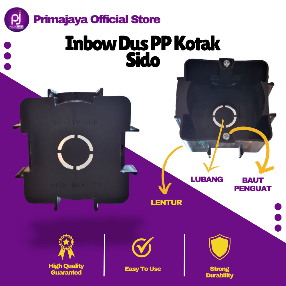 Jual Inbow Dus Kotak Hitam SIDO PP Lentur Kuat | Dus Saklar Tanam ...