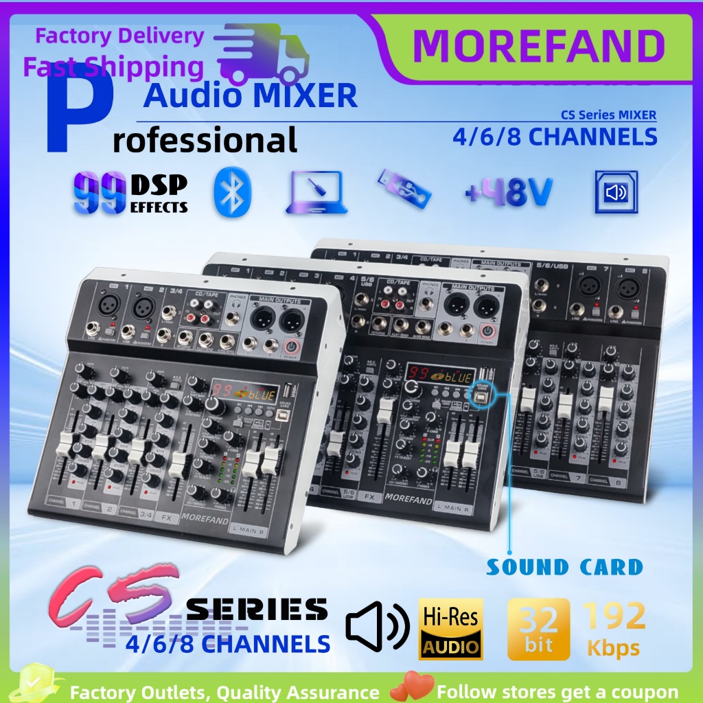 Jual Mixer audio mixer profesional siaran langsung rekaman 6/8CH mixer ...